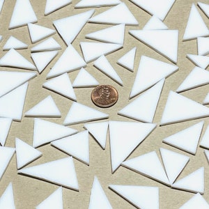 White Stained Glass Mosaic Triangles - Etsy
