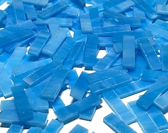 Opaque Blue Stained Glass Mosaic Tile Border Pieces - Etsy