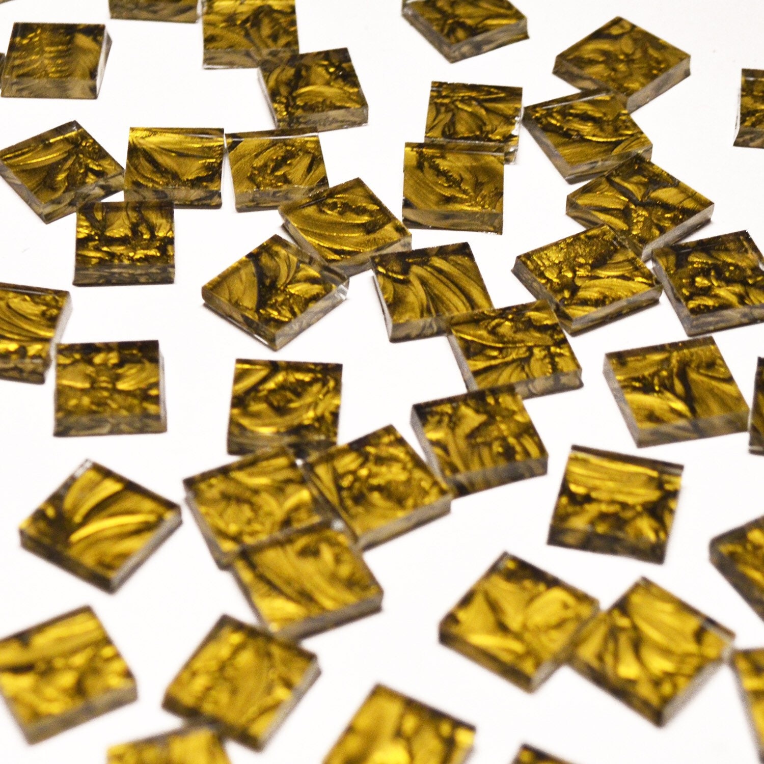 1/2 Gold Van Gogh Stained Glass Mosaic Tiles | Etsy