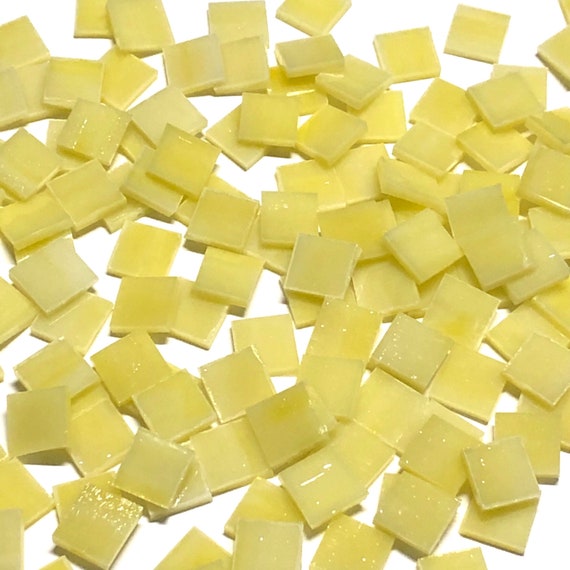 1/2 Opaque Yellow Stained Glass Mosaic Tiles - Etsy