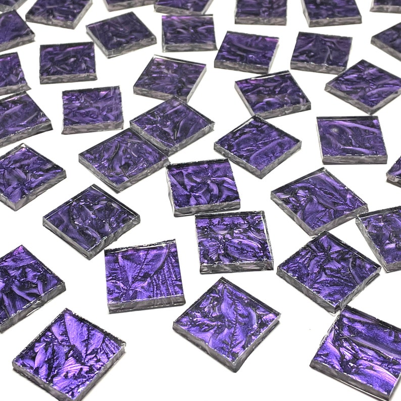 3/4" Violet Van Gogh Stained Glass Mosaic Tiles - Etsy