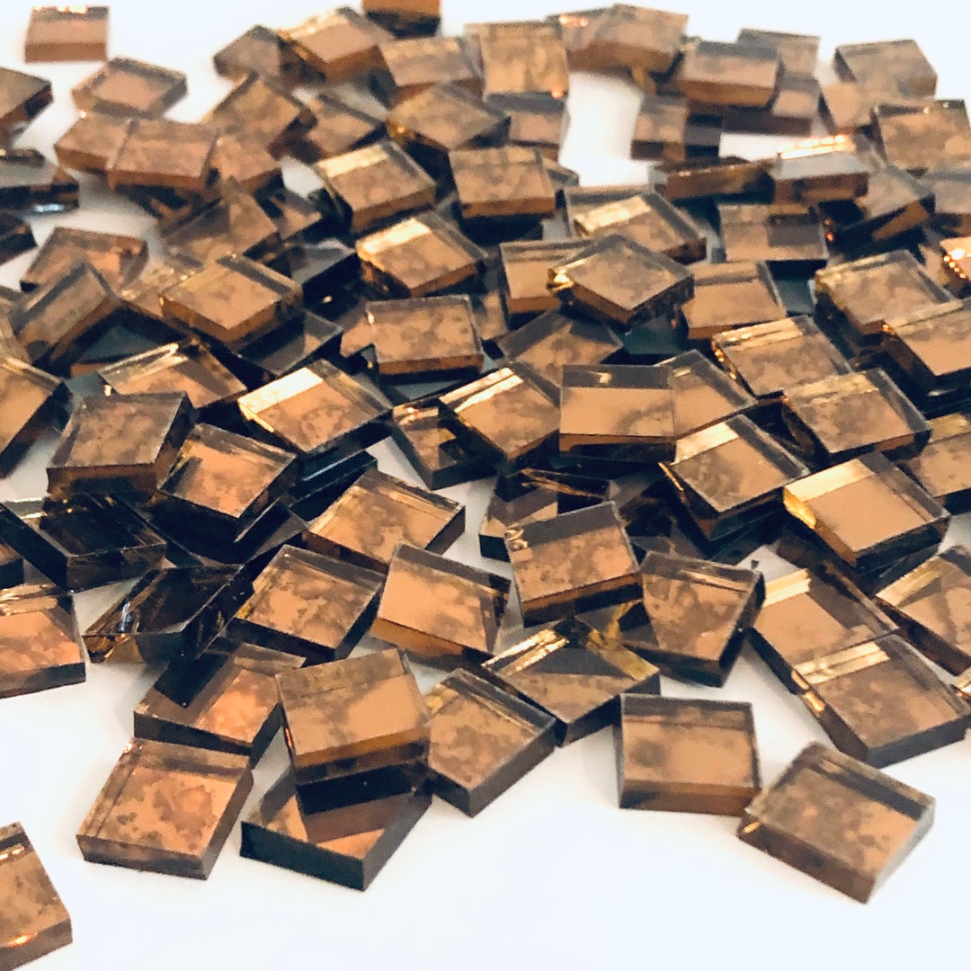 1/2" Copper Mirror Glass Mosaic Tiles - Etsy