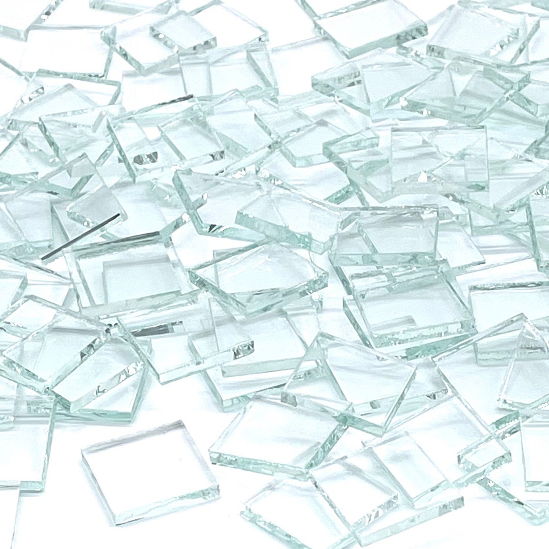 3/4 Clear Stained Glass Mosaic Tiles - Etsy