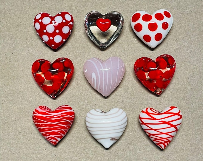 Stunning Faceted Large Glass Heart . Drilled 8 Colors - Etsy