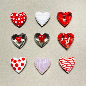 Large Lampwork Glass Heart - Etsy