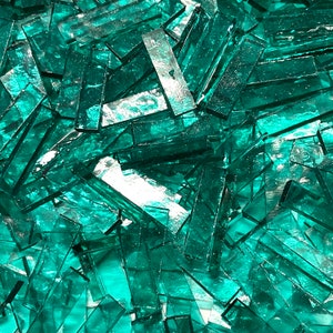 Transparent Blue Stained Glass Mosaic Tile Border Pieces - Etsy