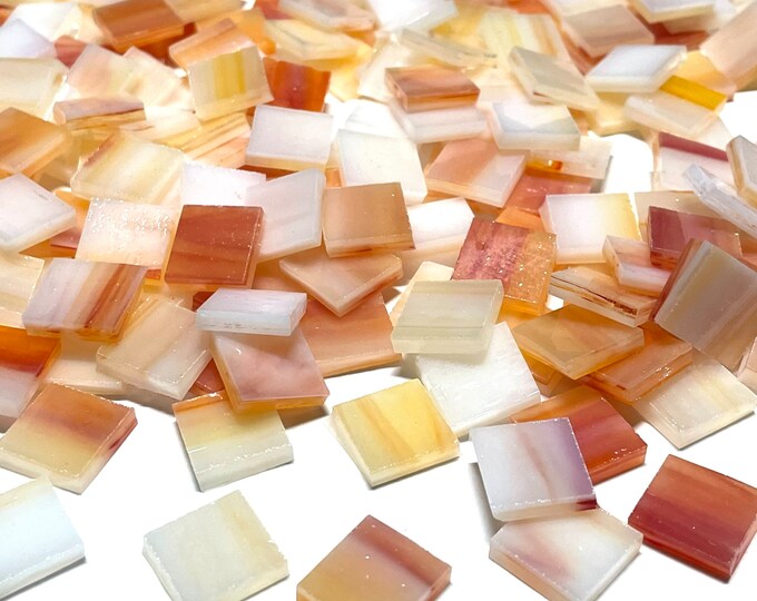 1/2 Opaque Orange Stained Glass Mosaic Tiles - Etsy