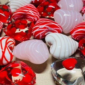 Large Lampwork Glass Heart - Etsy