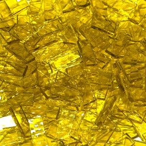 Large Transparent Yellow Stained Glass Mosaic Tile Border Pieces - Etsy