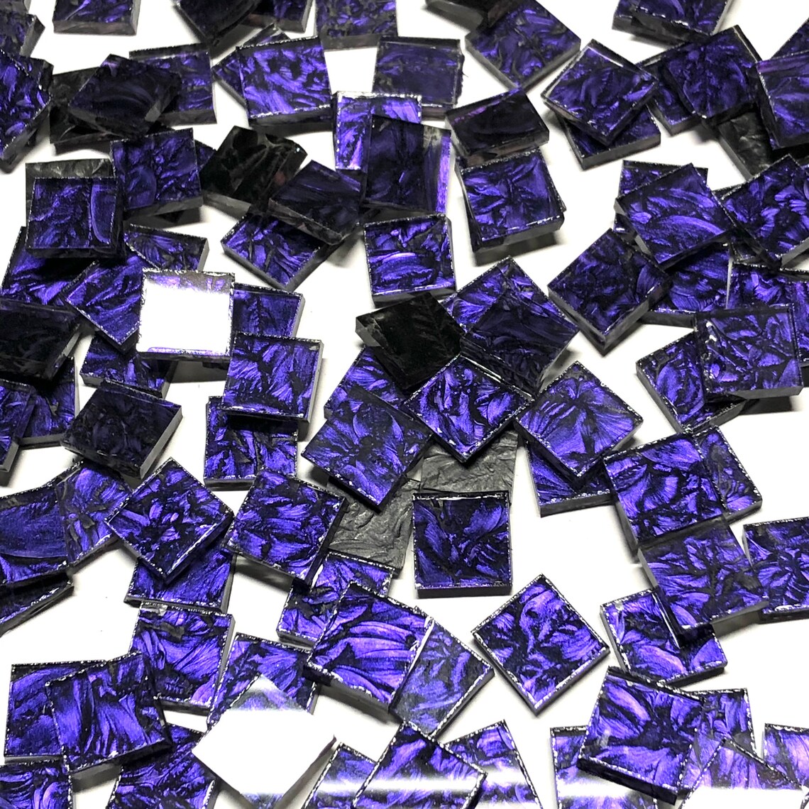 1/2 Violet Van Gogh Stained Glass Mosaic Tiles | Etsy