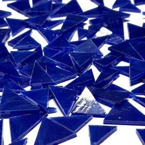 Blue Stained Glass Mosaic Triangles - Etsy