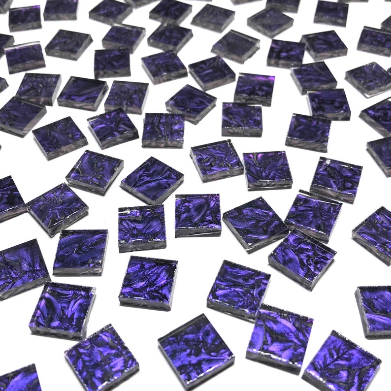 1/2" Violet Van Gogh Stained Glass Mosaic Tiles - Etsy