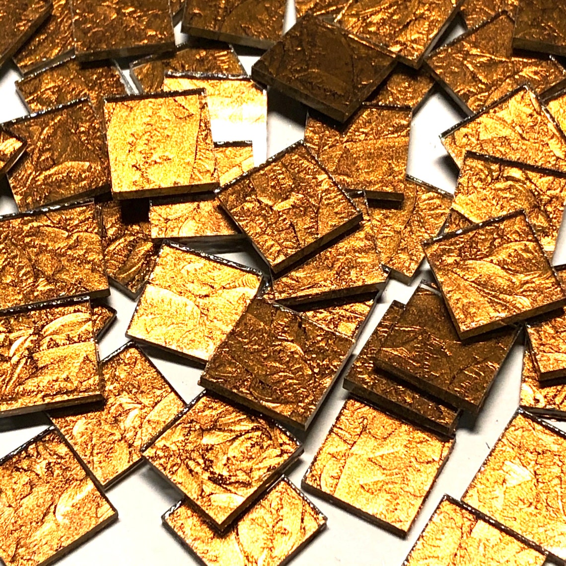 3/4 Copper Sparkle Van Gogh Stained Glass Mosaic Tiles | Etsy