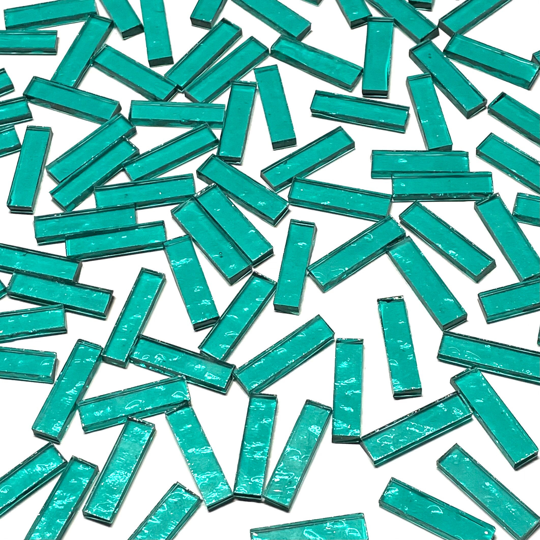 Transparent Blue Stained Glass Mosaic Tile Border Pieces - Etsy