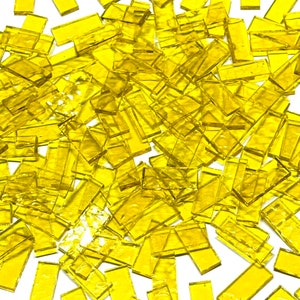 Large Transparent Yellow Stained Glass Mosaic Tile Border Pieces - Etsy