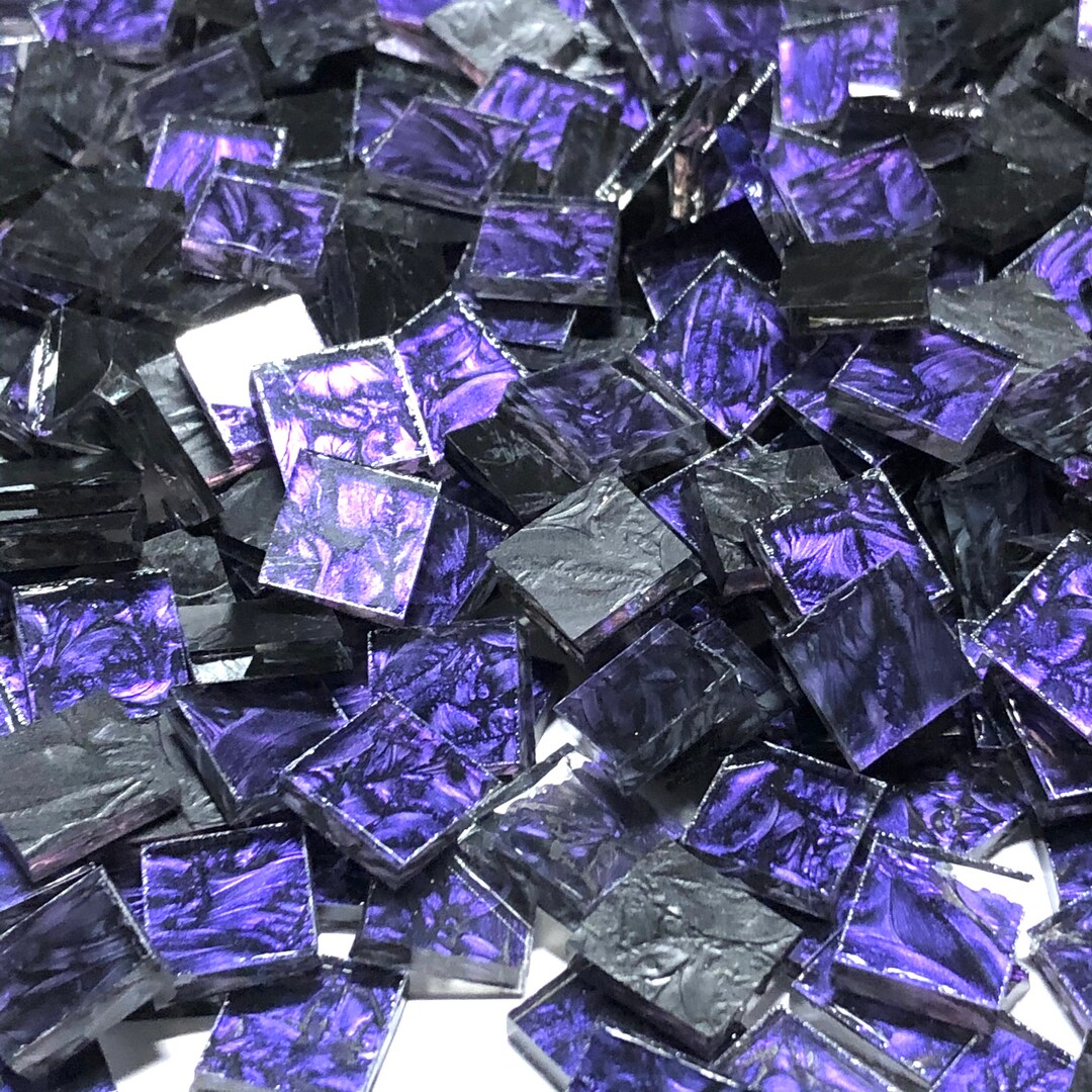 1/2" Violet Van Gogh Stained Glass Mosaic Tiles - Etsy
