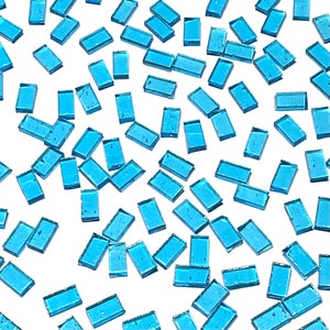 Small Transparent Blue Stained Glass Mosaic Tile Border Pieces - Etsy