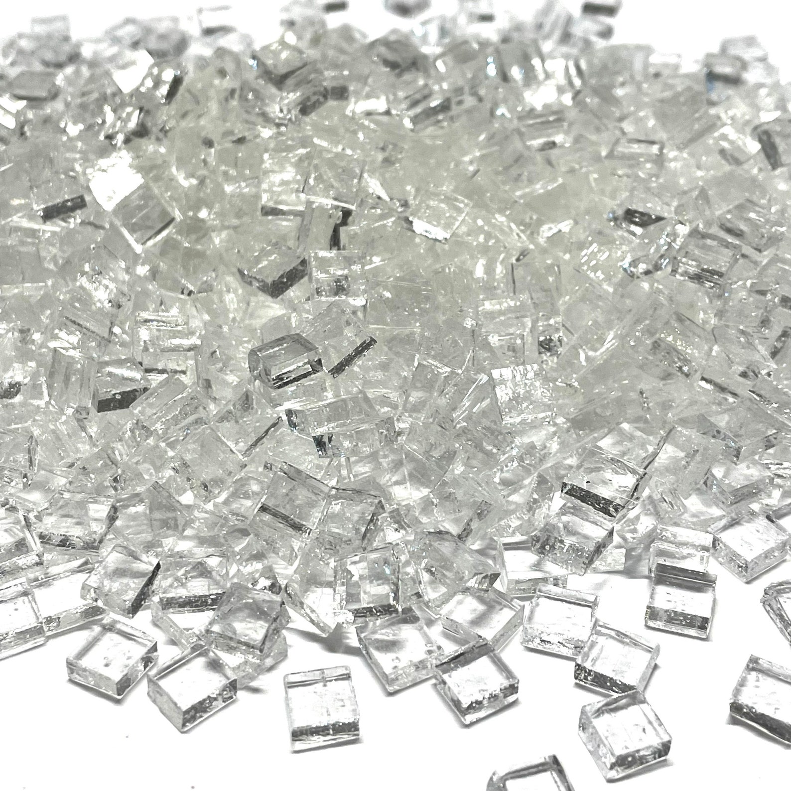 1/4 Clear Stained Glass Mosaic Tiles - Etsy