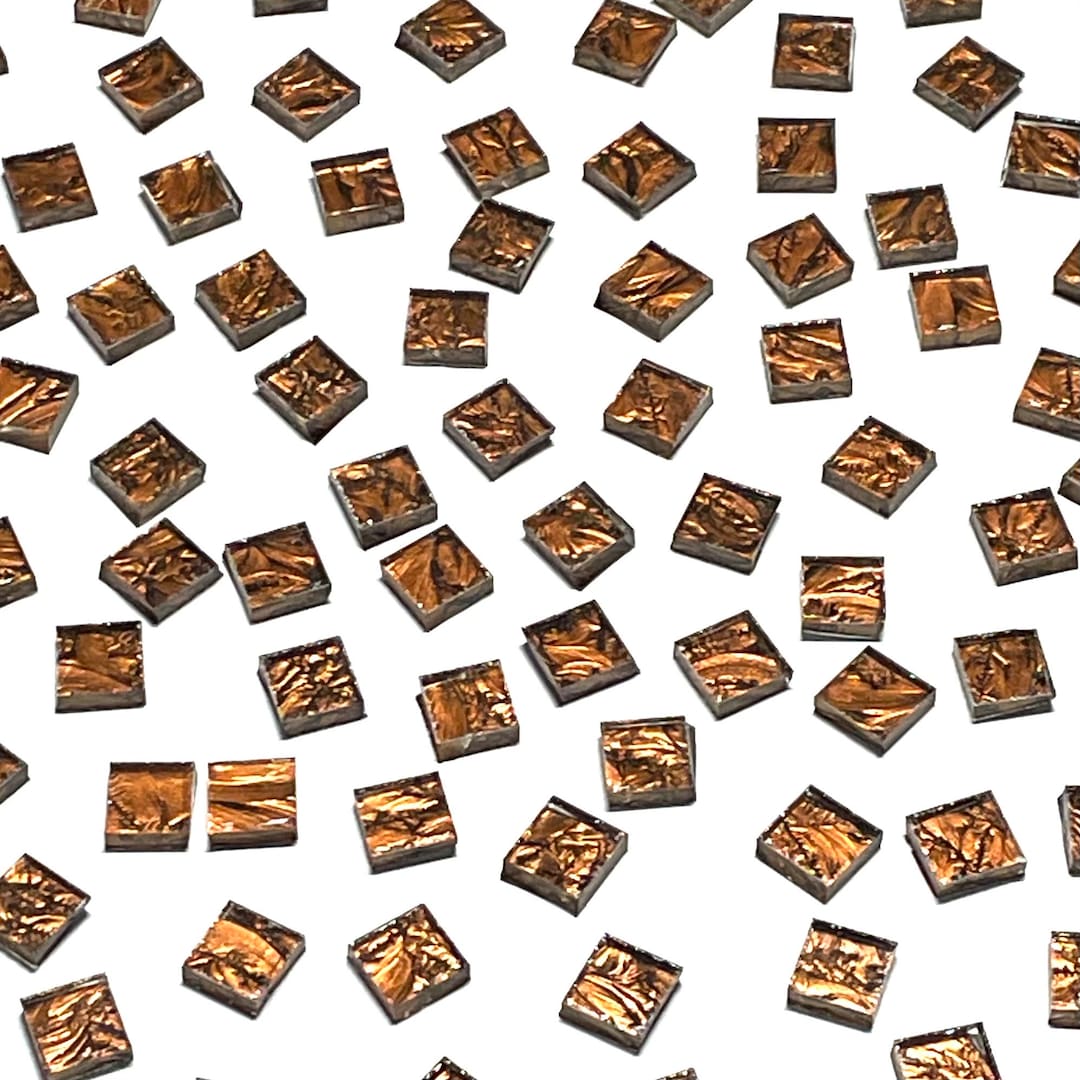 3/8" Copper Van Gogh Stained Glass Mosaic Tiles - Etsy