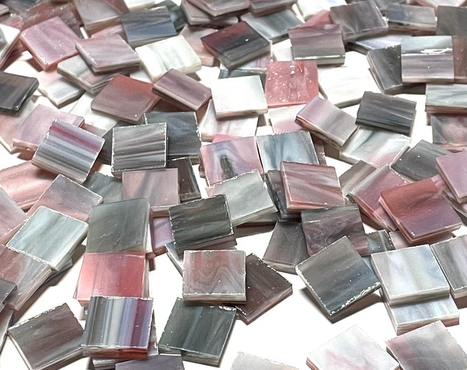 1/2" Opaque Gray Stained Glass Mosaic Tiles - Etsy