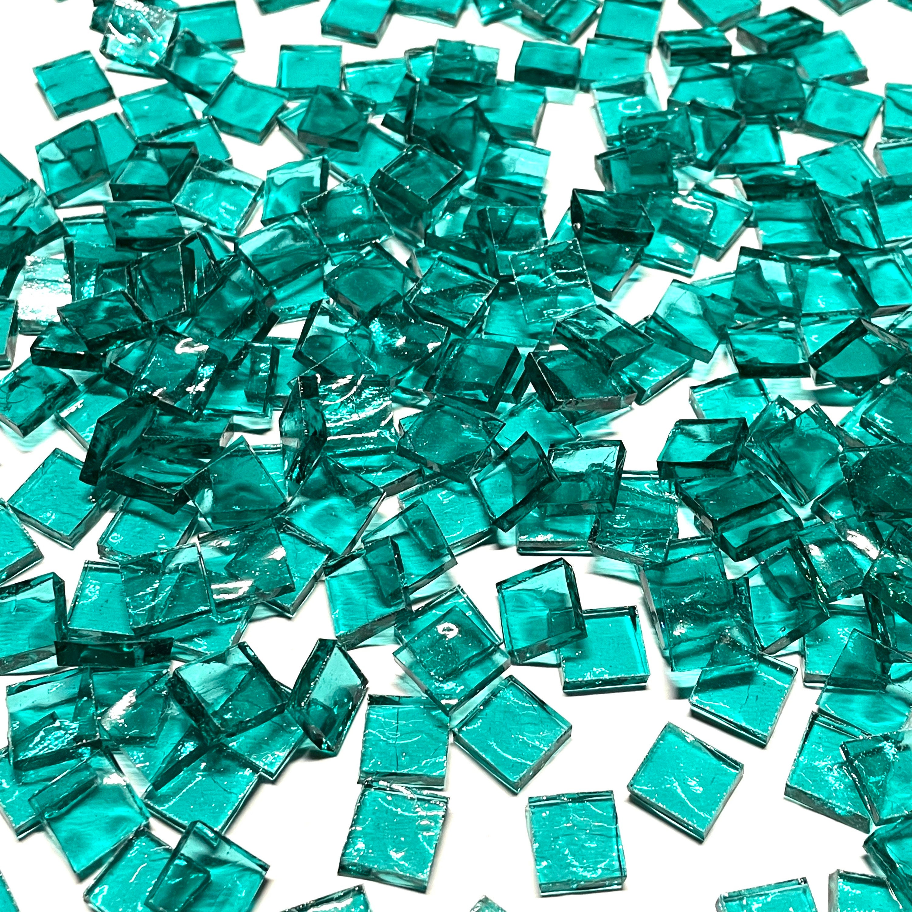 3/8 Transparent Blue Stained Glass Mosaic Tiles - Etsy