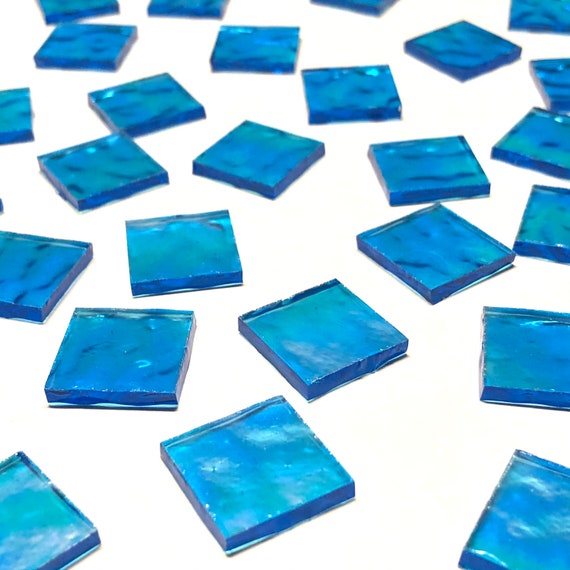 Glass Lampworking & Shaping 3/4 Blue Stained Glass Mosaic Tiles etna.com.pe