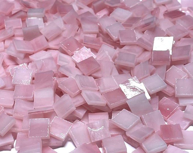 3/8" Opaque Pink Stained Glass Mosaic Tiles - Etsy