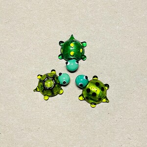 Lampwork Glass Turtles - Etsy