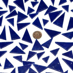 Blue Stained Glass Mosaic Triangles - Etsy