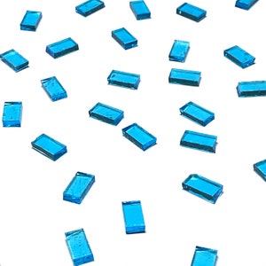 Small Transparent Blue Stained Glass Mosaic Tile Border Pieces - Etsy