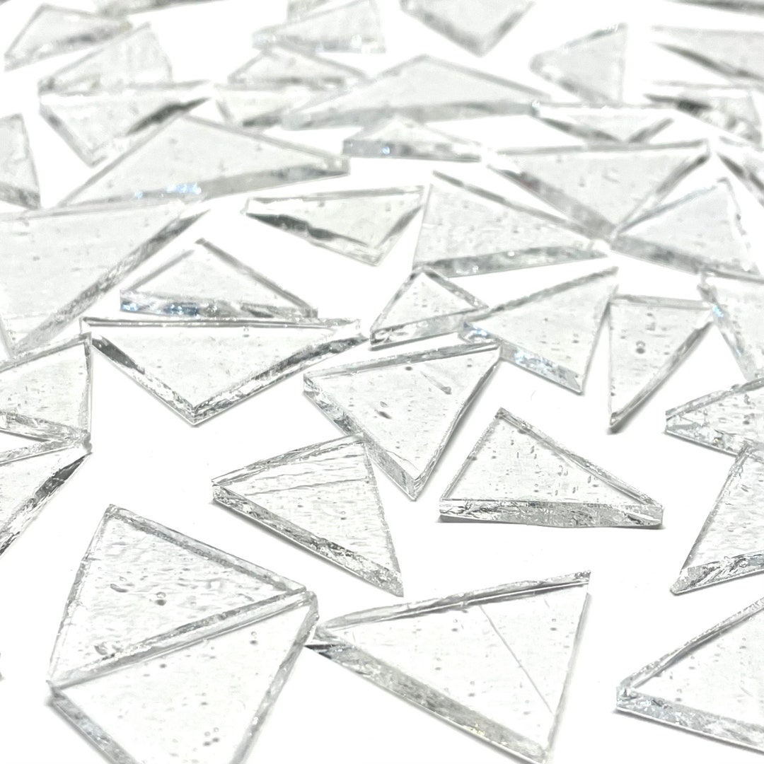 Clear Stained Glass Mosaic Triangles - Etsy