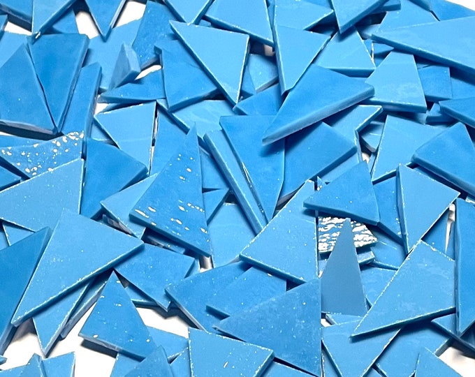 Blue Stained Glass Mosaic Triangles - Etsy