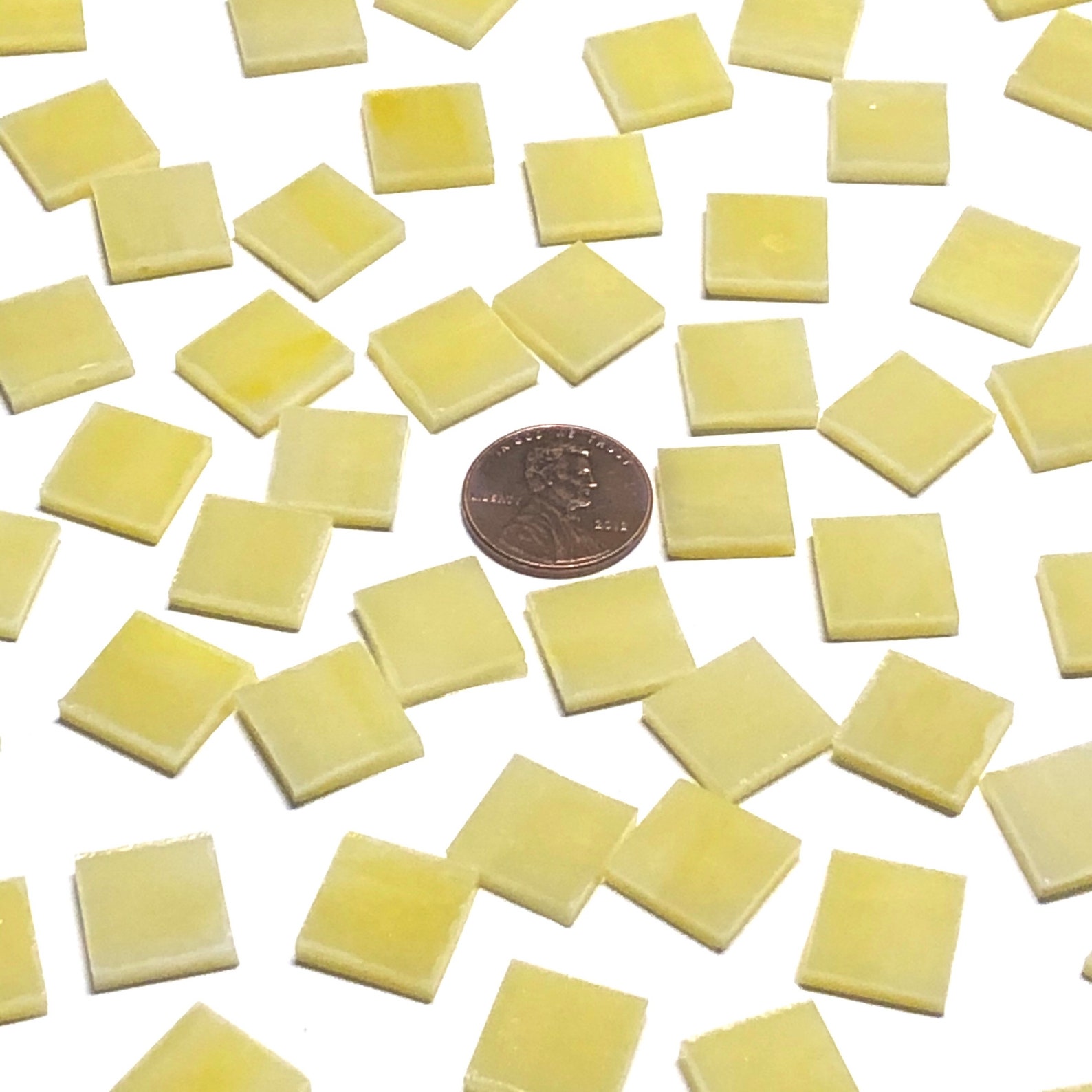 1/2 Opaque Yellow Stained Glass Mosaic Tiles - Etsy