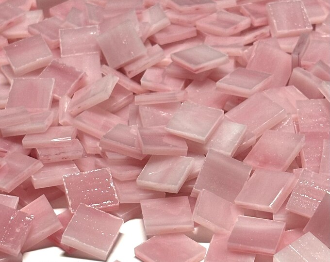 Transparent Pink Stained Glass Mosaic Tile Border Pieces - Etsy