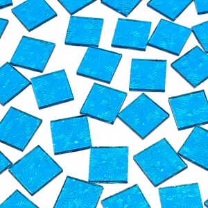 1" Transparent Blue Stained Glass Mosaic Tiles - Etsy