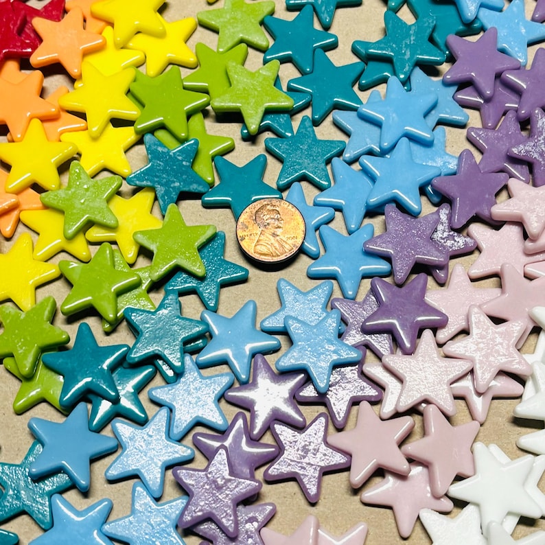 27 Ceramic Star Tiles - Etsy