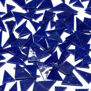 Blue Stained Glass Mosaic Triangles - Etsy