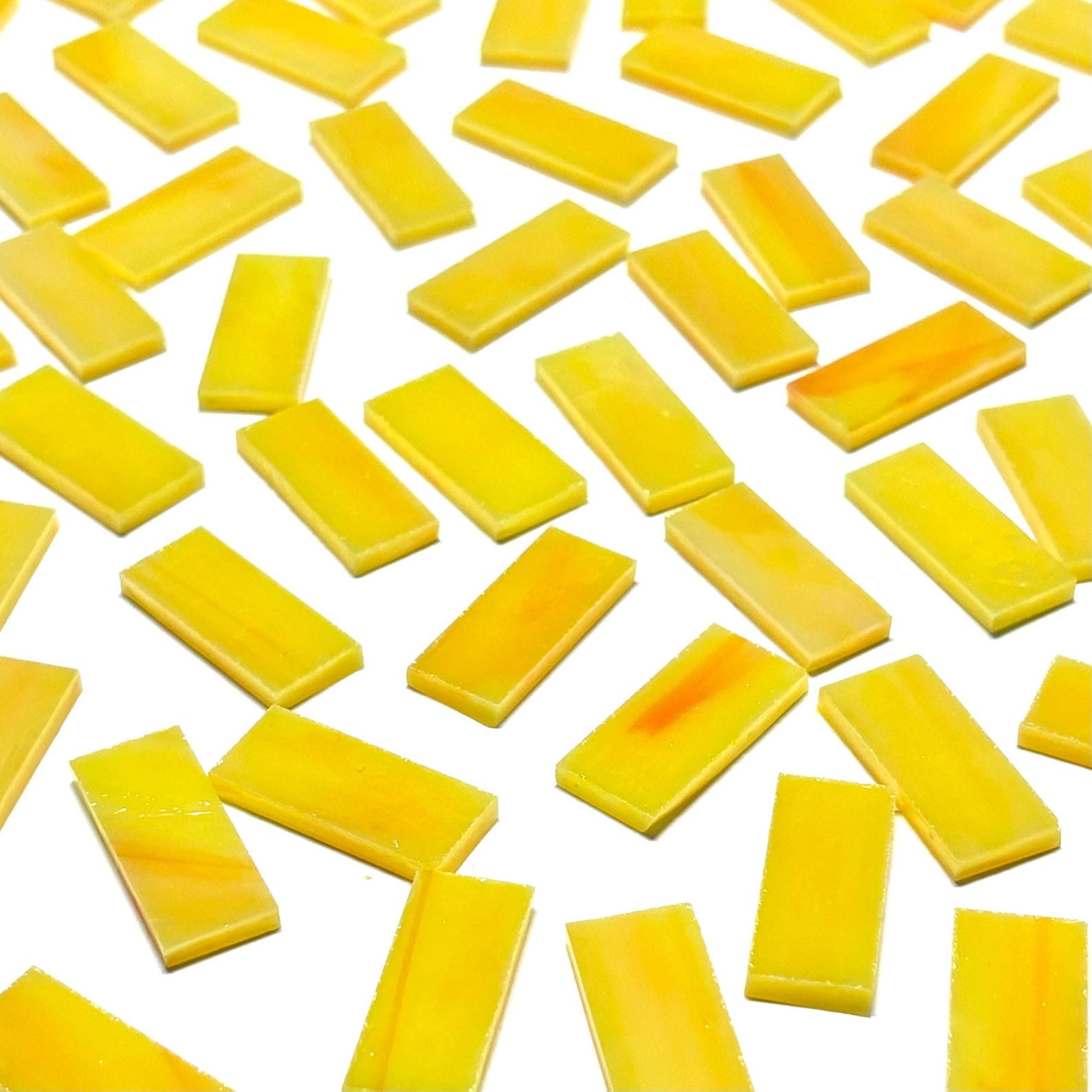 Large Opaque Yellow Stained Glass Mosaic Tile Border Pieces - Etsy