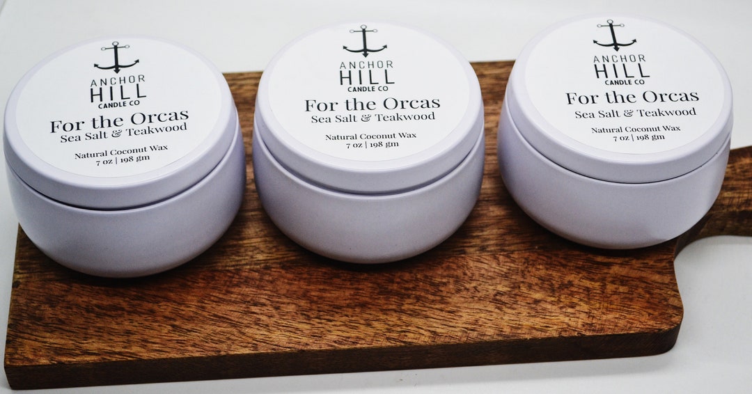 Coconut Wax Candle Natural Candles Nautical Gift ORCA - Etsy