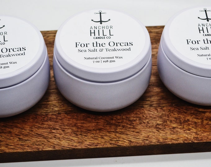 Coconut Wax Candle Natural Candles Nautical Gift ORCA Gift - Etsy