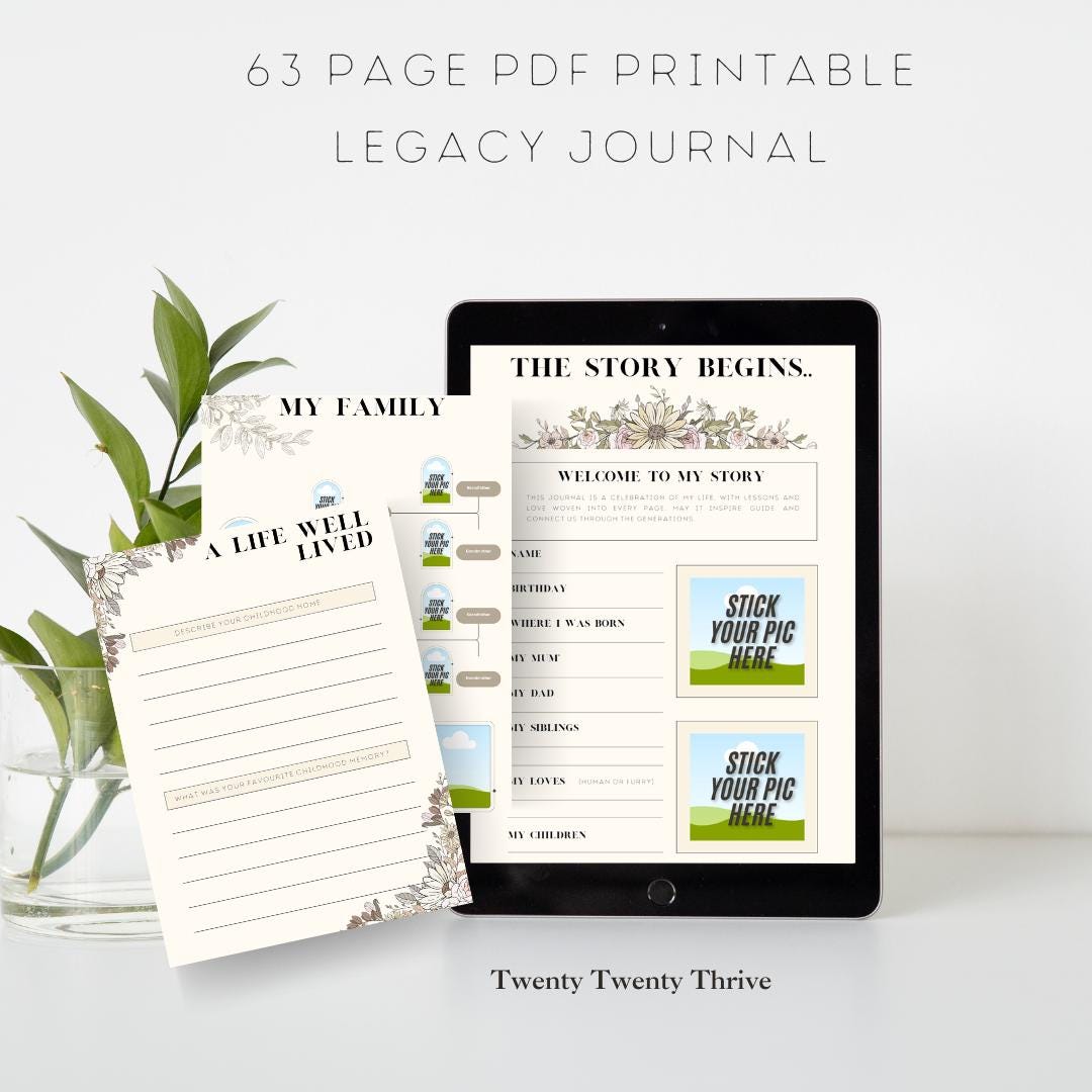 Legacy Journal | Guided Prompts for Memories, Values & Life Lessons ...