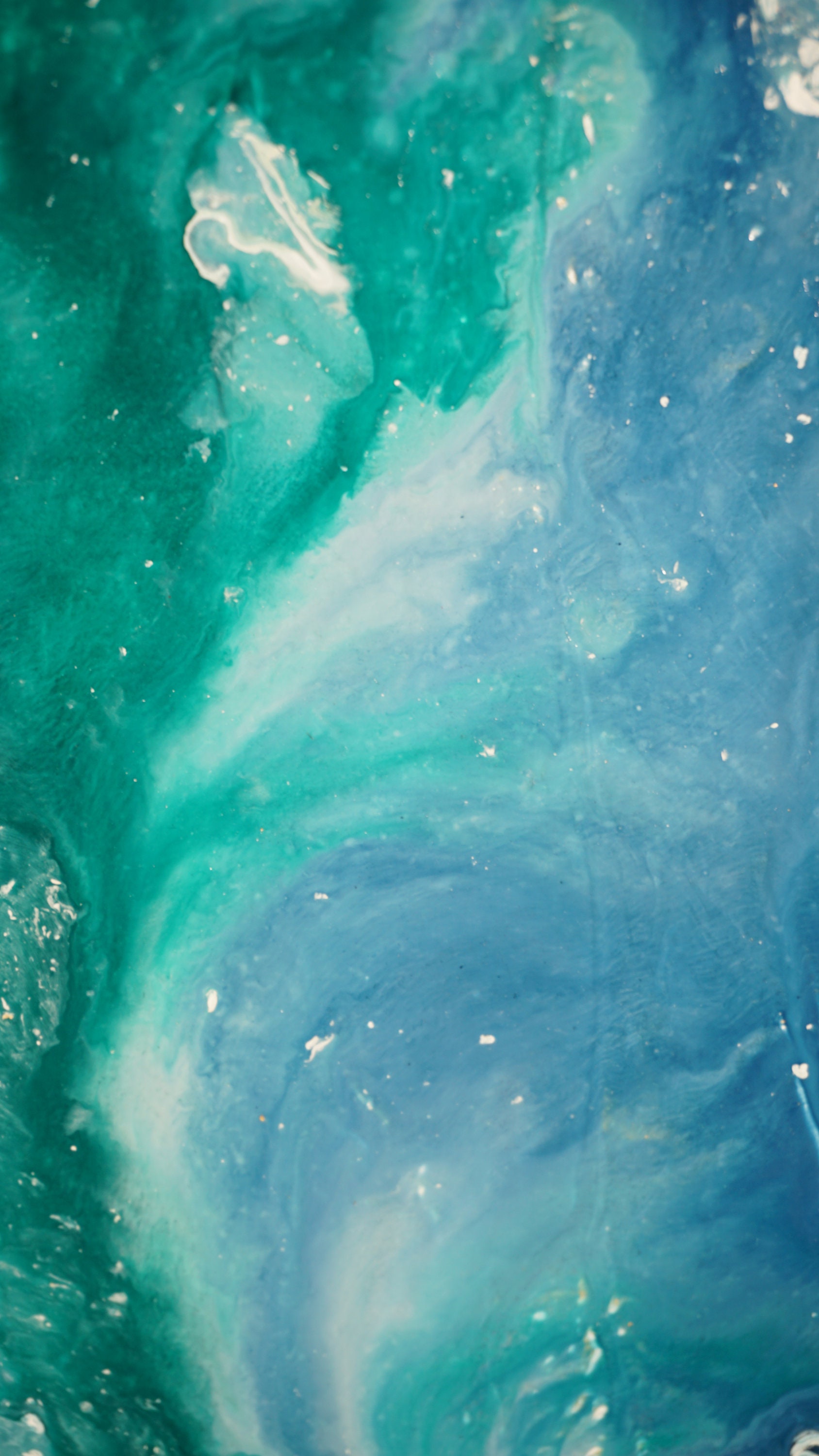 Original Turquoise, Blue and White Abstract Painting Ocean Art, Modern ...