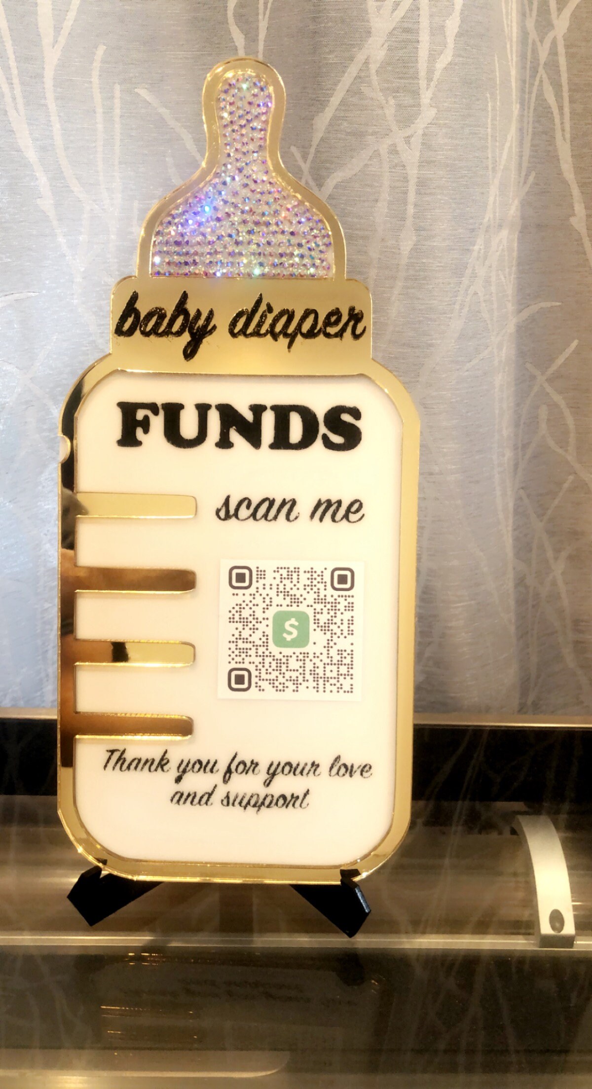 Baby Diaper Funds | QR Code Scan | Baby Bottle | Baby Shower Party ...