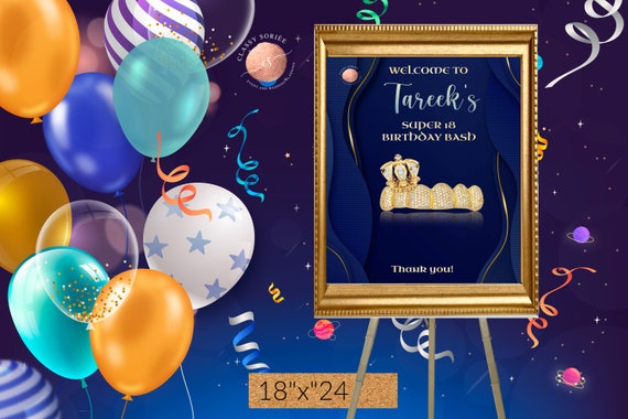 Welcome Sign Super 18 Birthday Boy Event Sign Grills - Etsy