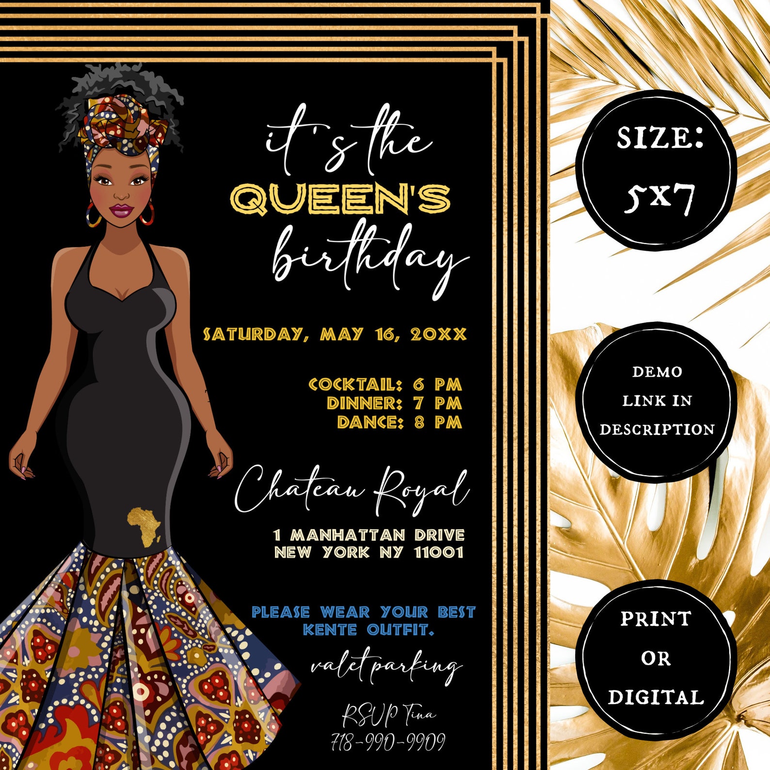 African Theme Birthday Party | PRINT or DIGITAL | Kente Outfit ...