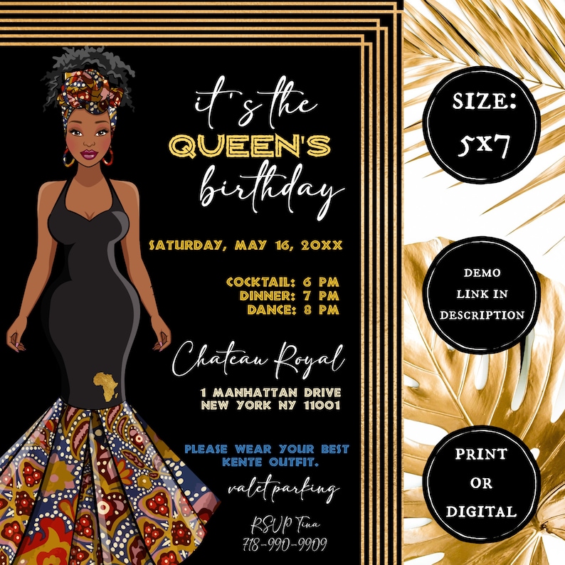 African Theme Birthday Party | PRINT or DIGITAL | Kente Outfit ...