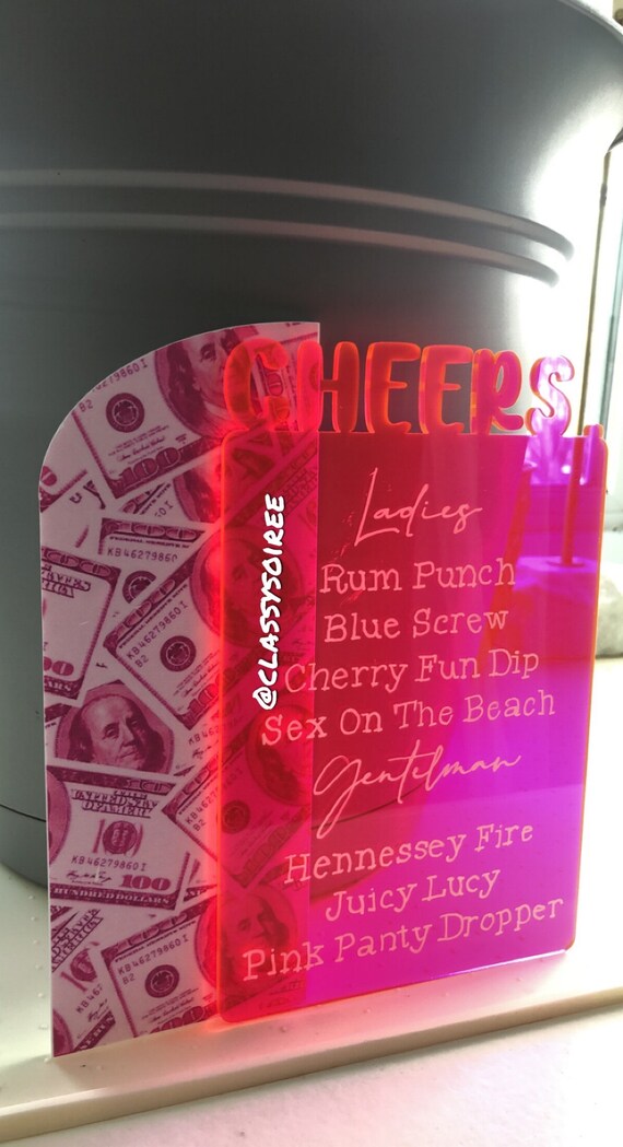 Bar Menu Sign Menu Sign Acrylic Designs personalized | Etsy