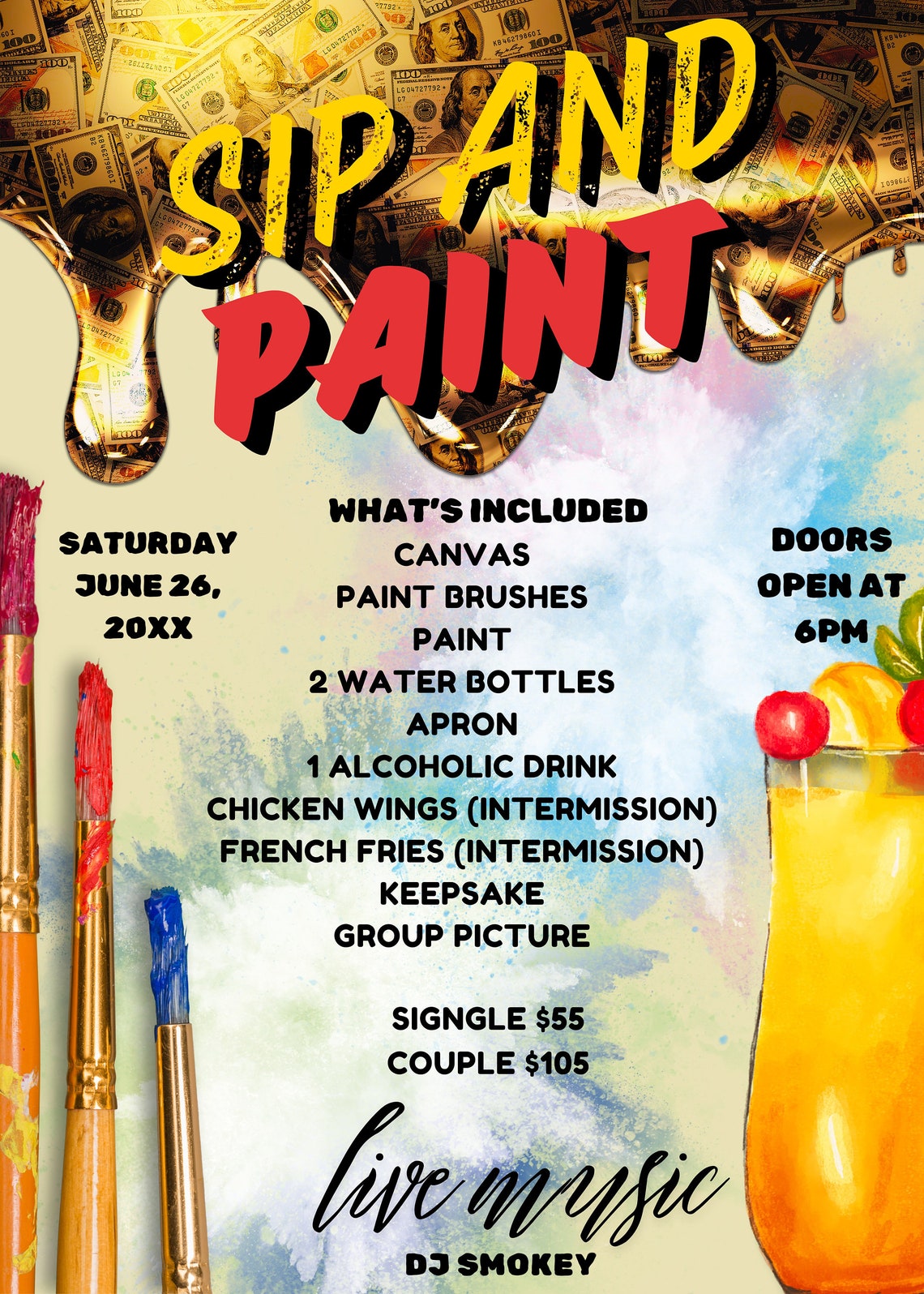 SIP AND PAINT | Paint and Sip | Sip and Paint Event | Painting Party ...