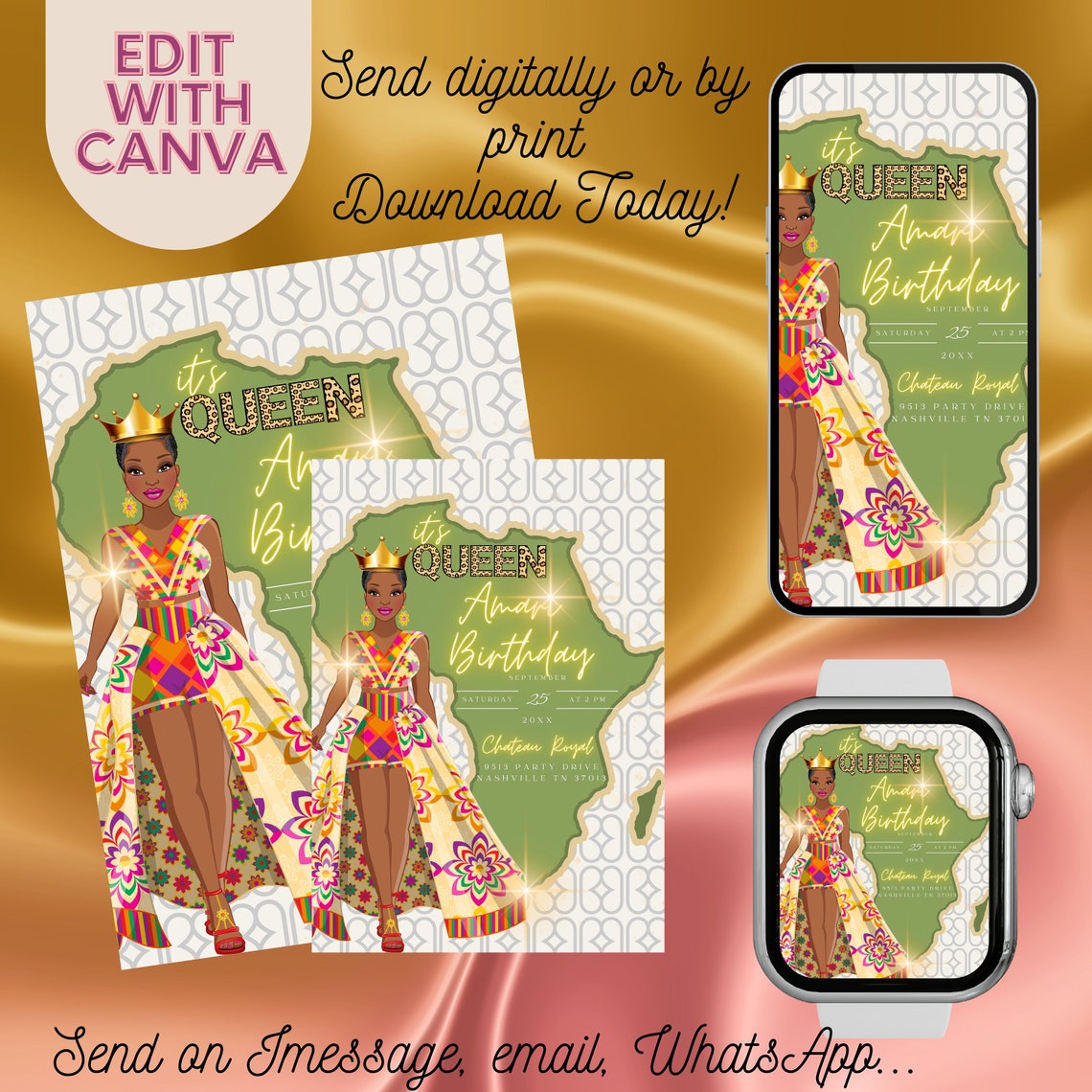 African Theme Invitation Birthday Invitation Animated Invitation ...