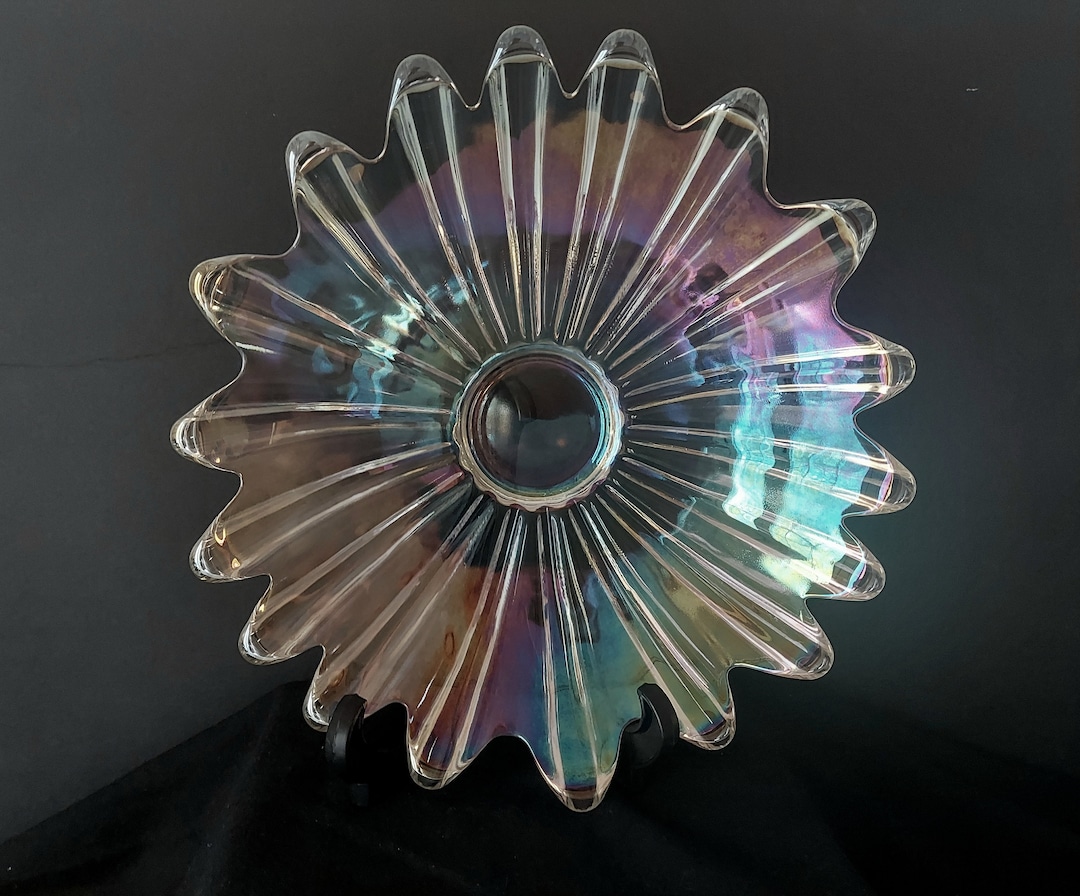 MCM "celestial" FEDERAL Glass Starburst Bowl, 11" - Etsy